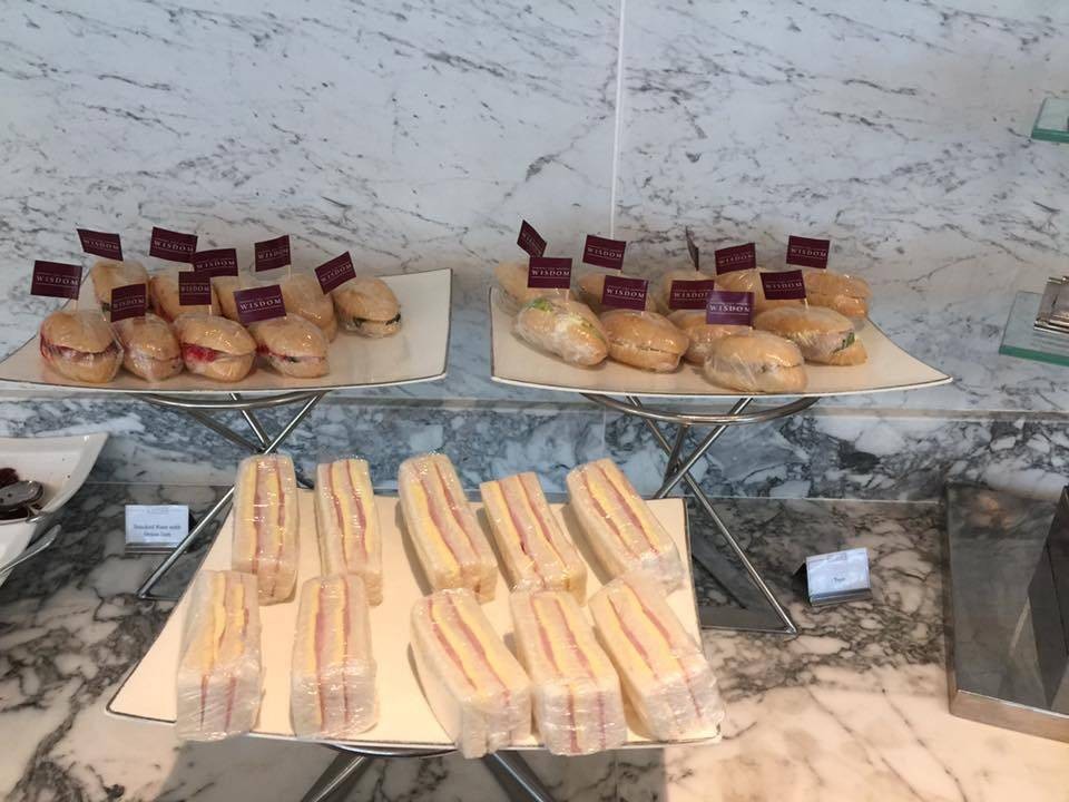 แซนวิช ร้าน Wisdom Lounge Suvarnabhumi Airport