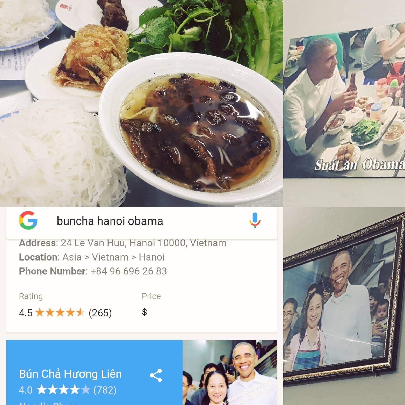 ร้าน Bun Cha Huong Lien (bun Cha Obama) | รีวิวร้านอาหาร