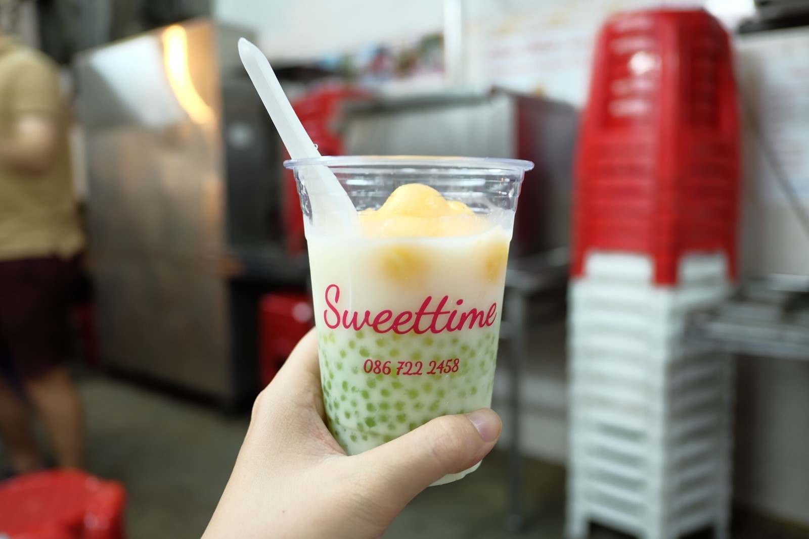 สาคูแคนตาลูป ร้าน Sweettime ขนมหวานเยาวราชเจ้าเก่า สาขาวงเวียน 22