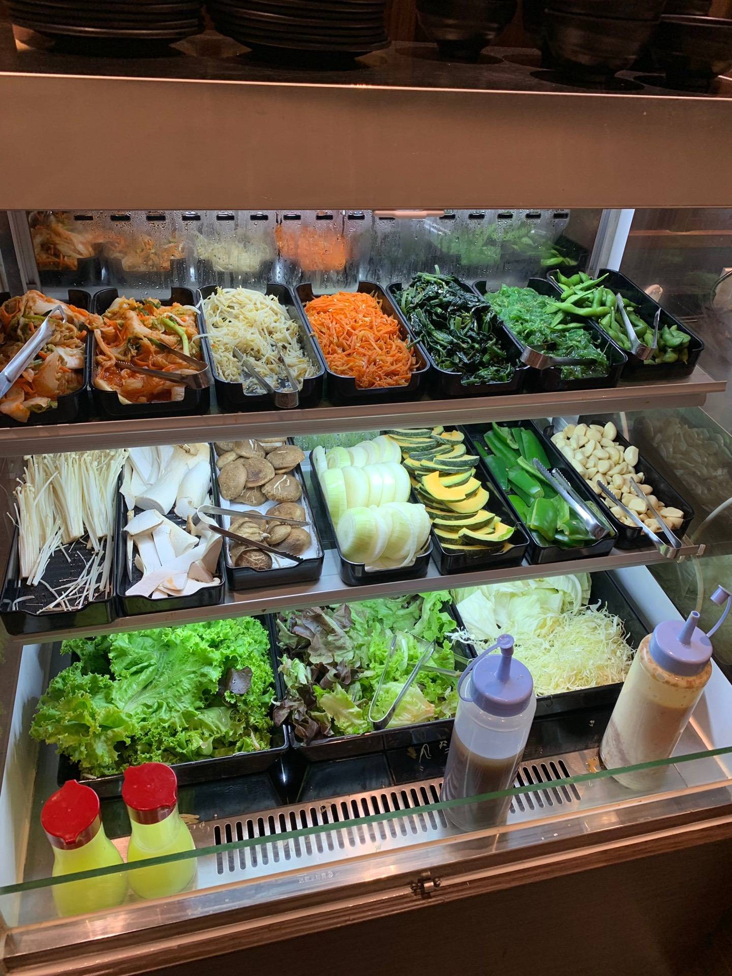 ผักต่างๆ ร้าน Tajimaya Yakiniku centralwOrld - Wongnai