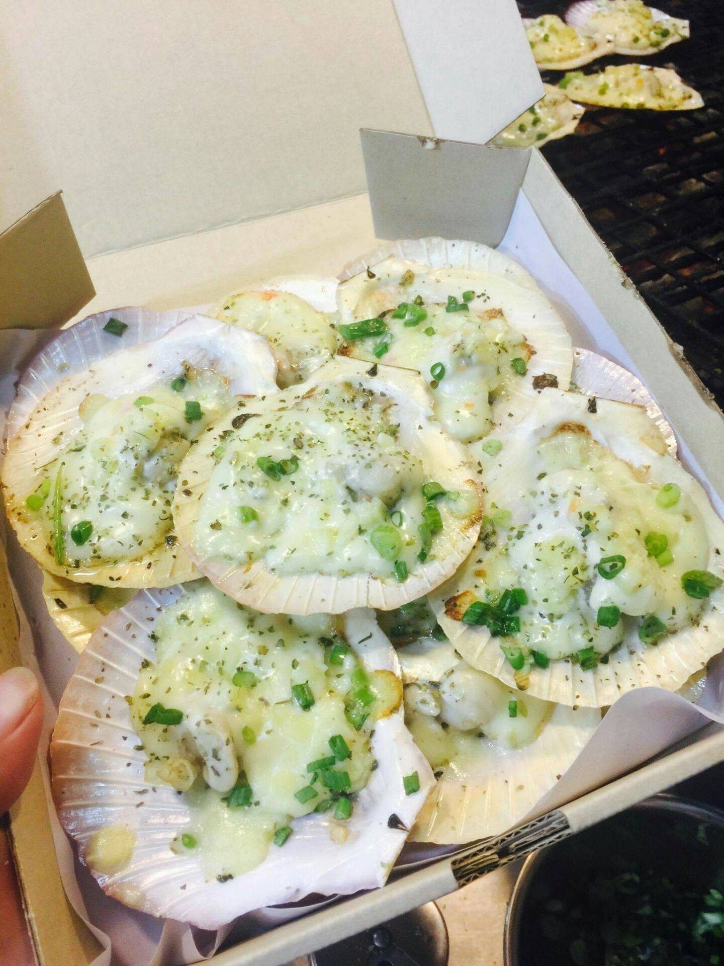 รูป Mr.boy Scallops หอยเชลล์ย่างชีส ตลาดหัวมุม