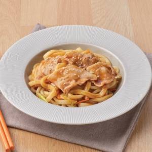 อุด้งผัดหมูซอสเมนซึยุ • Yaki Buta Udon with Mentsuyu Sauce อุด้งผัดหมู ...