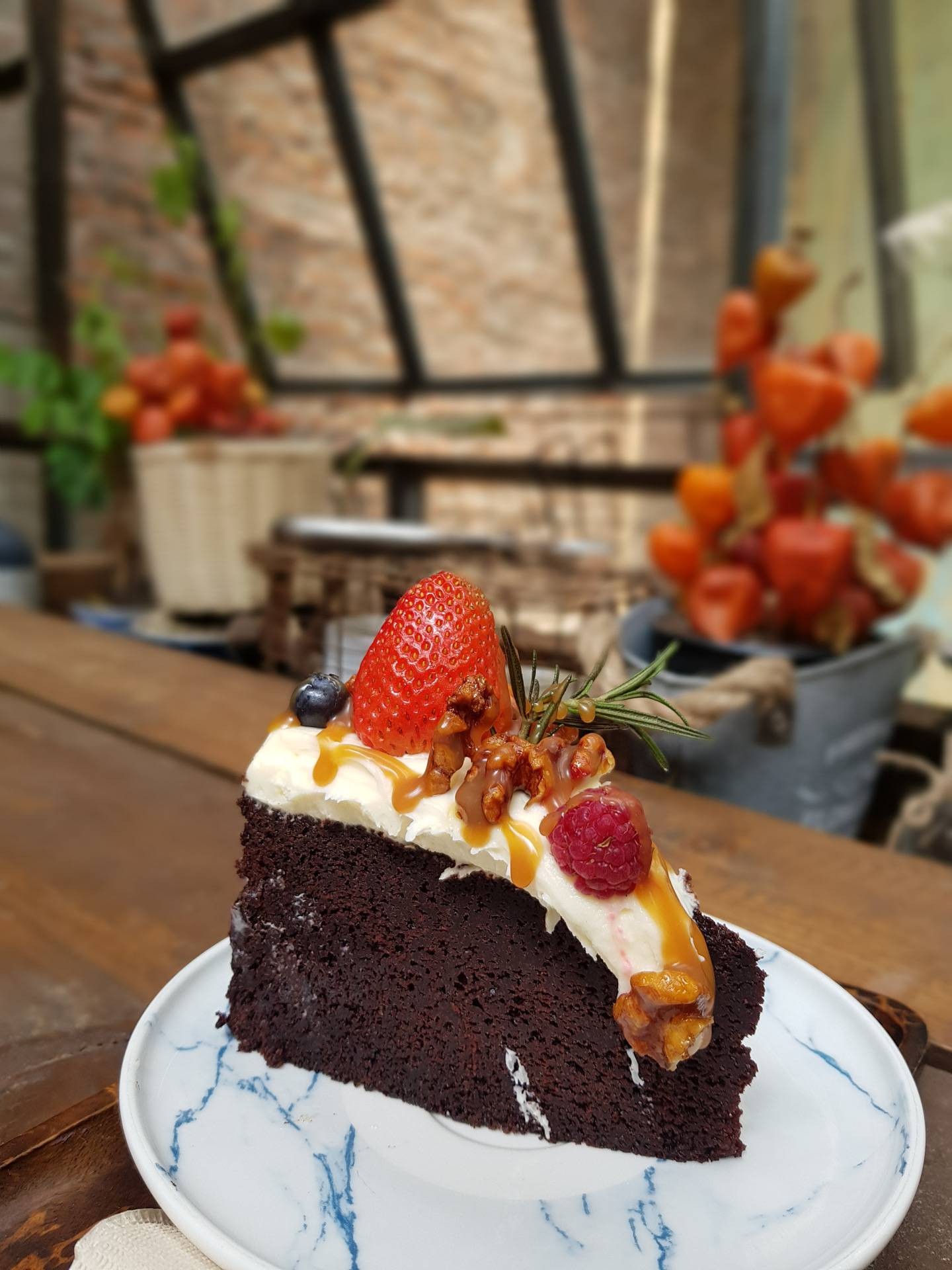 Dark Beer Cake ร้าน Wallflowers Cafe - Wongnai