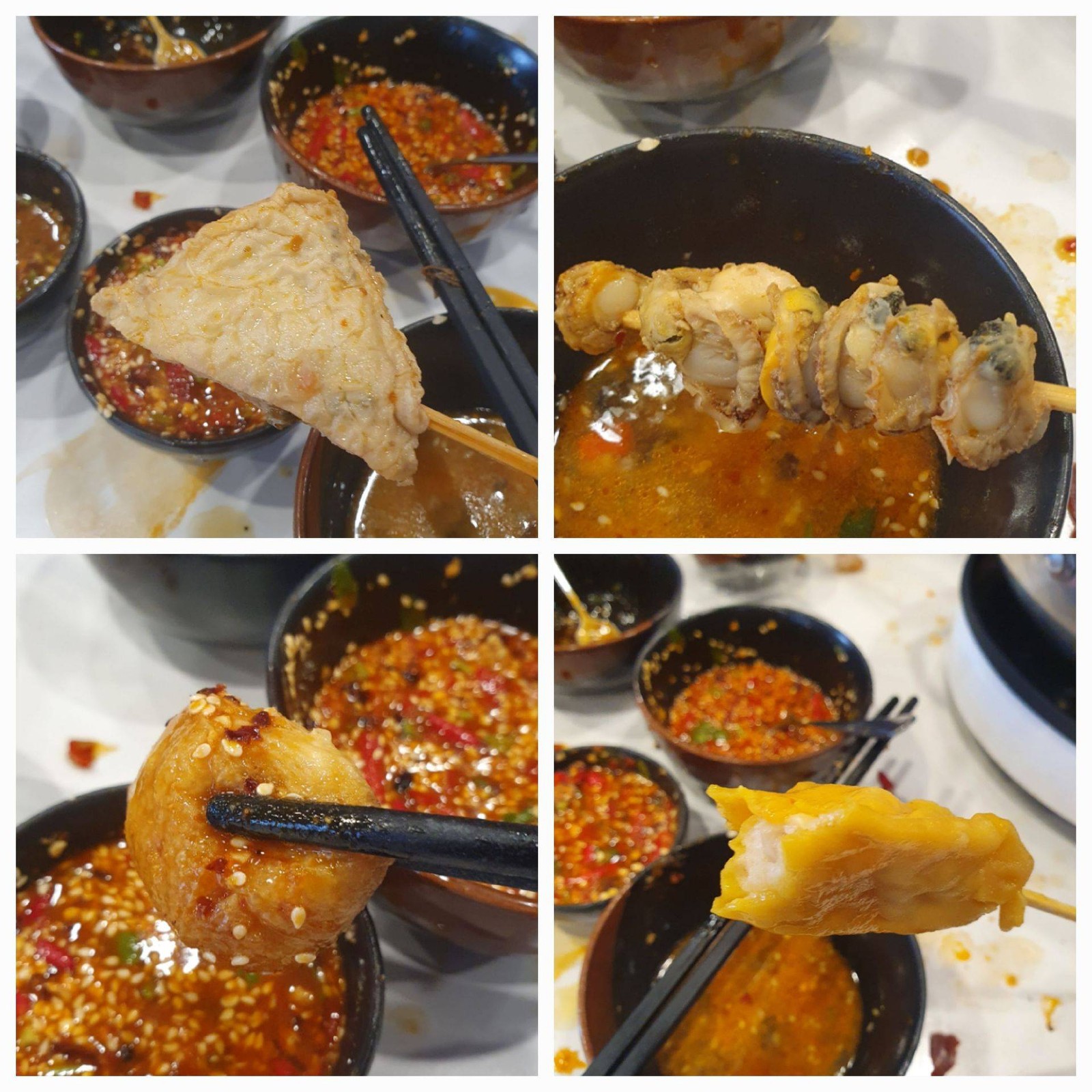 หอยเสียบไม้ • หอยดี ฟองเต้าหู้ดี ร้าน Dragon Shabu Mala