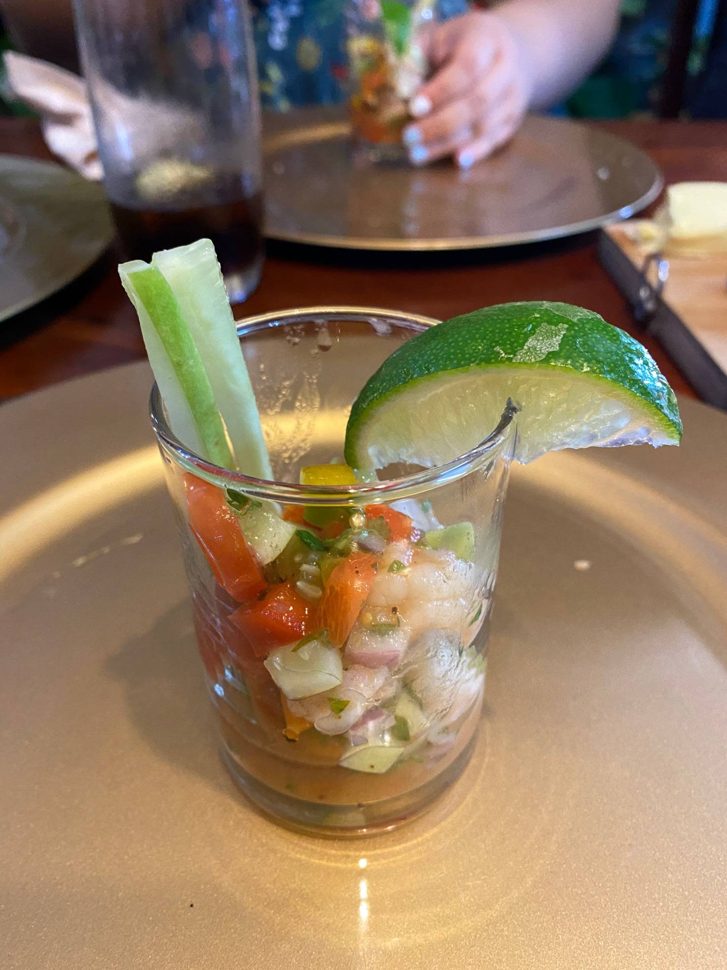 Shrimp Ceviche Shots ร้าน Casa Panza Supper Club