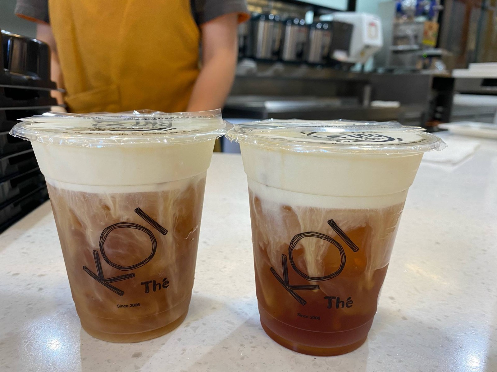 Black Tea Macchiato ร้าน KOI Thé Siam Square One