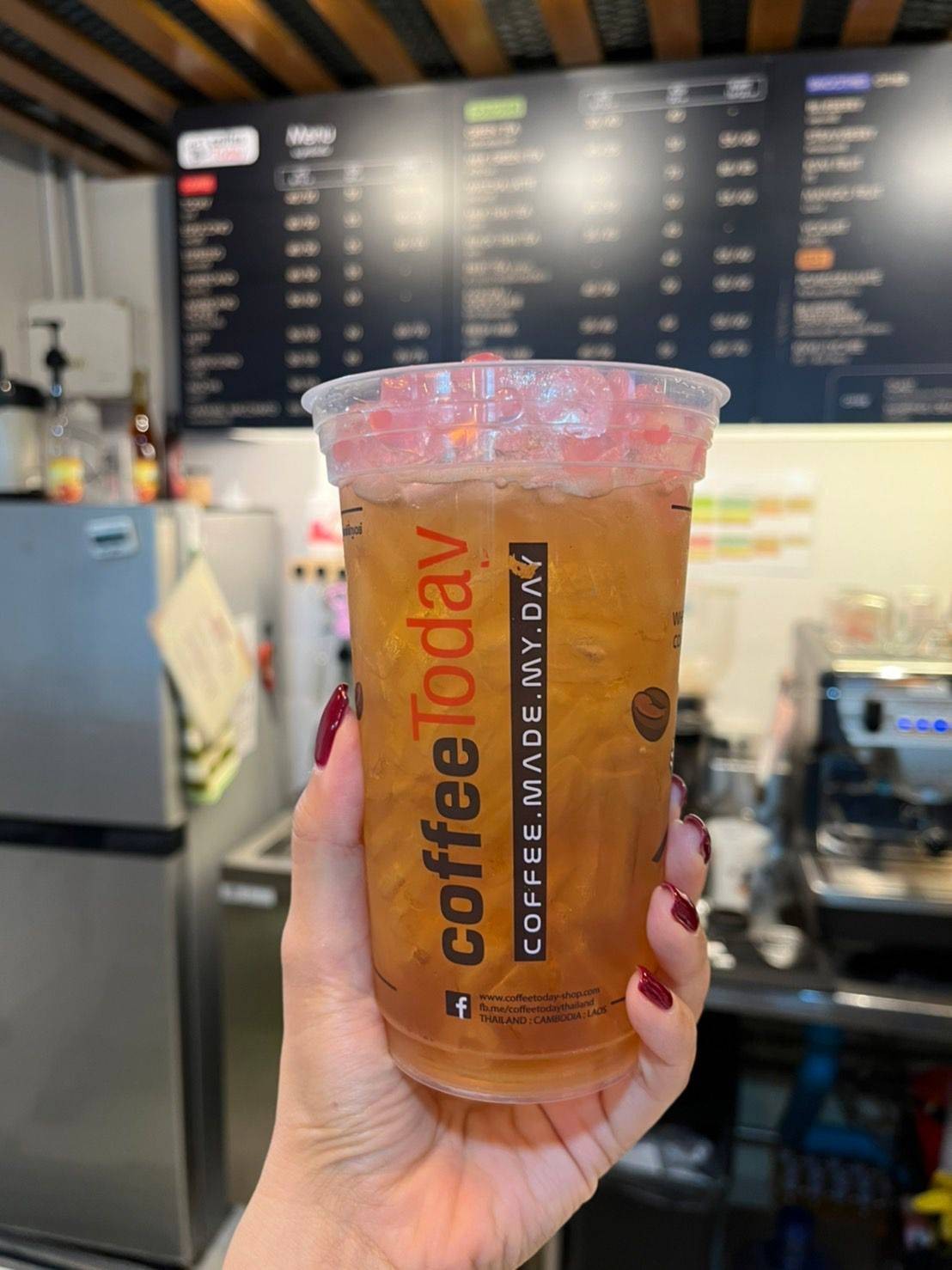 ชาลิ้นจี่ พีช บลอสซั่ม ซัมเมอร์ Lychee Peach Blossom Summer ร้าน COFFEE TODAY CoffeeToday รพ. ...