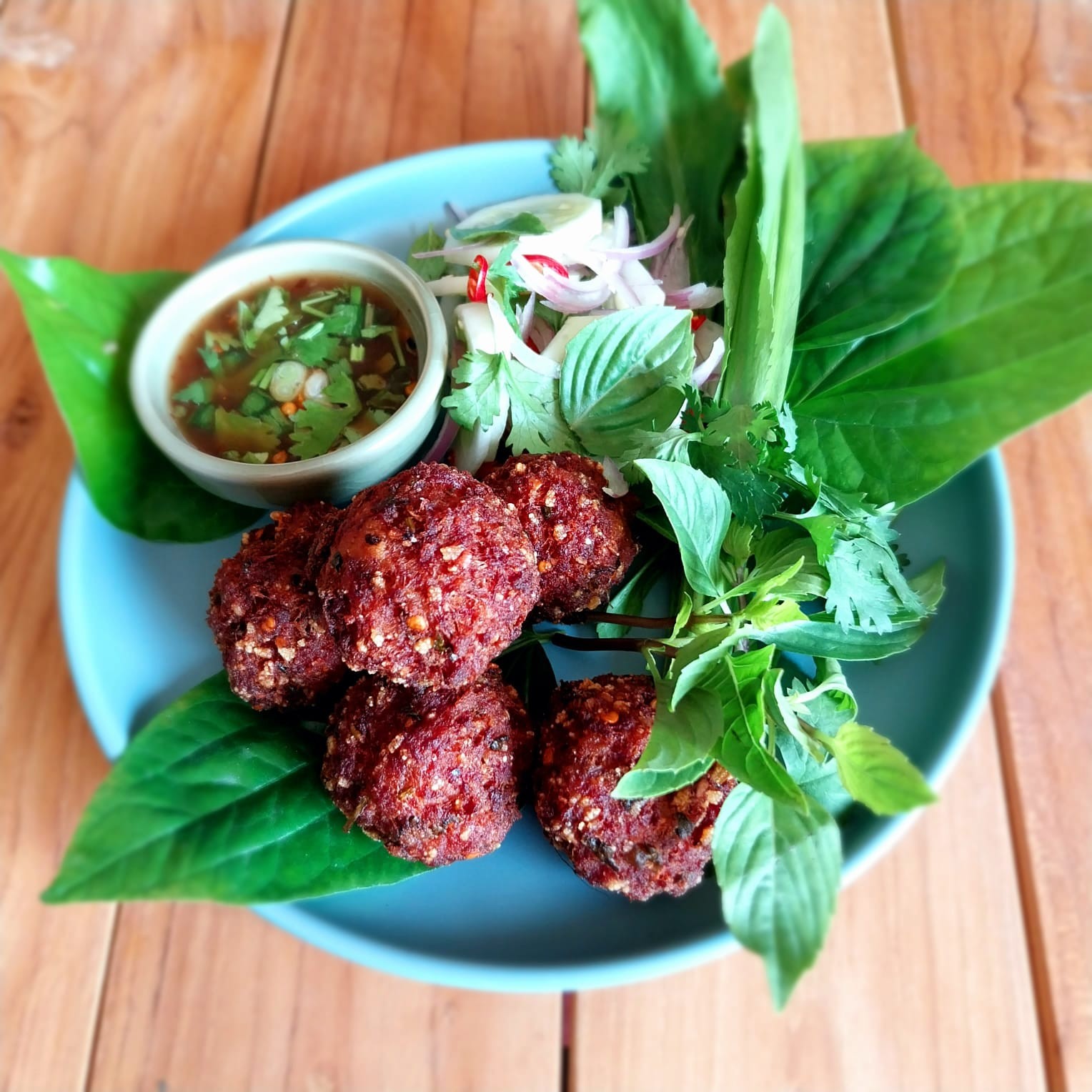 Laab Moo Tod • Laab Moo Tod - Isaan-style spicy and aromatic pork balls ...