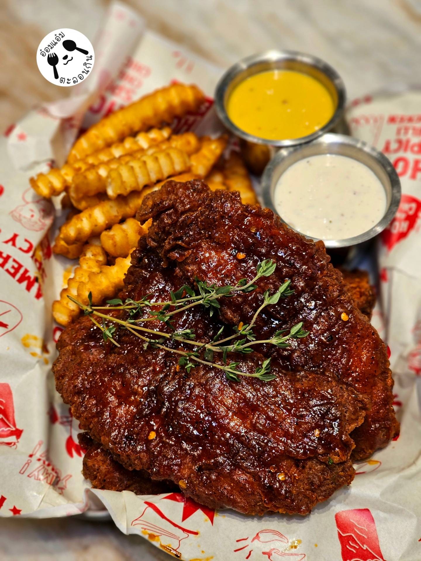 american hot spicy chicken ร้าน สวนผัก โอ้กะจู๋ เดอะมอลล์บางแค