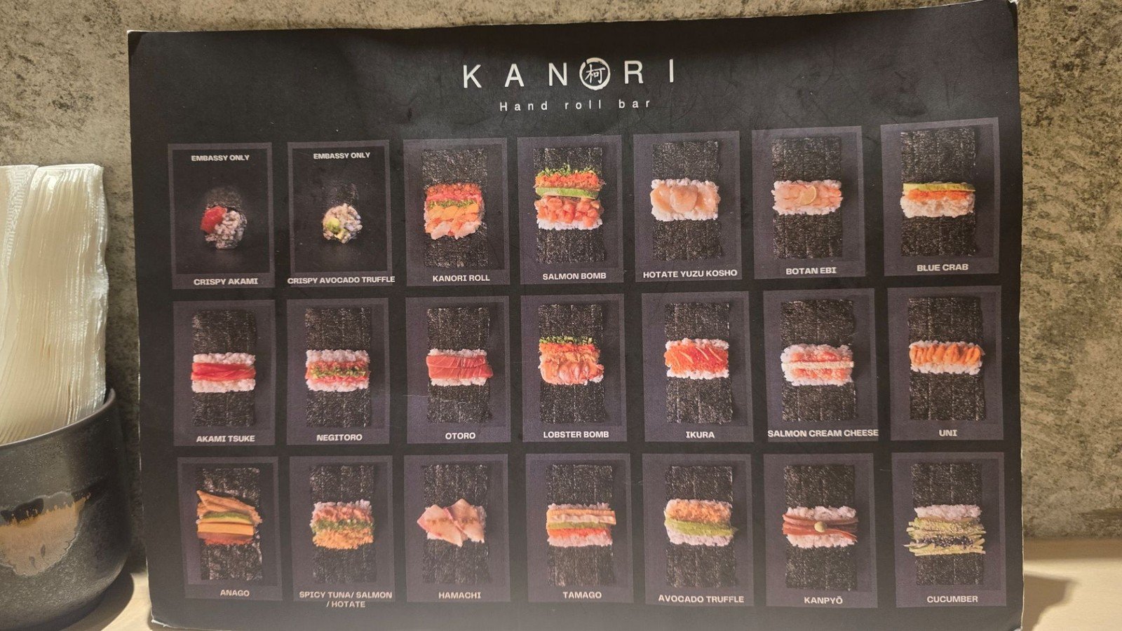 รูป Kanori Hand Roll Bar Central Embassy