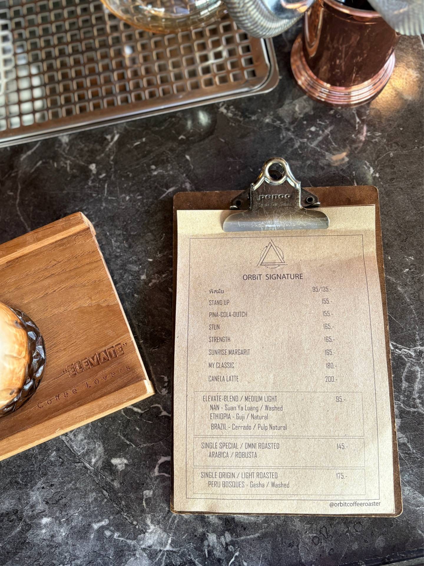 📋 Orbit Menu. ร้าน ORBIT COFFEE ROASTER คู้บอน22