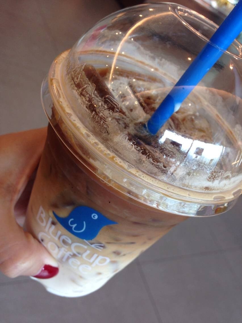 รีวิว Blue Cup Coffee By S&p fortune town - ลาเต้เย็นๆ แก้ง่วง@Blue Cup ...