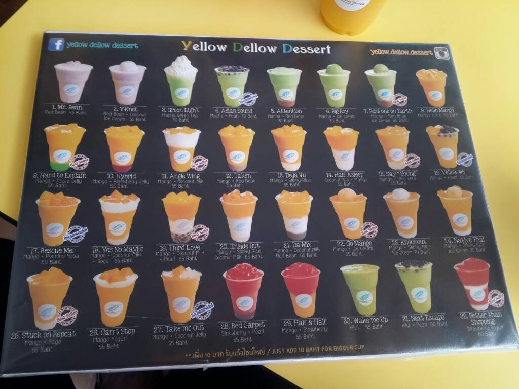 รีวิว Yellow Dellow Dessert Siam Square - ร้านขายมะม่วงปั่น แต่เรามาจัด ...