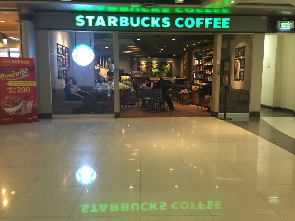 รีวิว Starbucks MBK ชั้น 7 - starbucks mbk sf sinemy city น่ามานั่งมากค่ะ