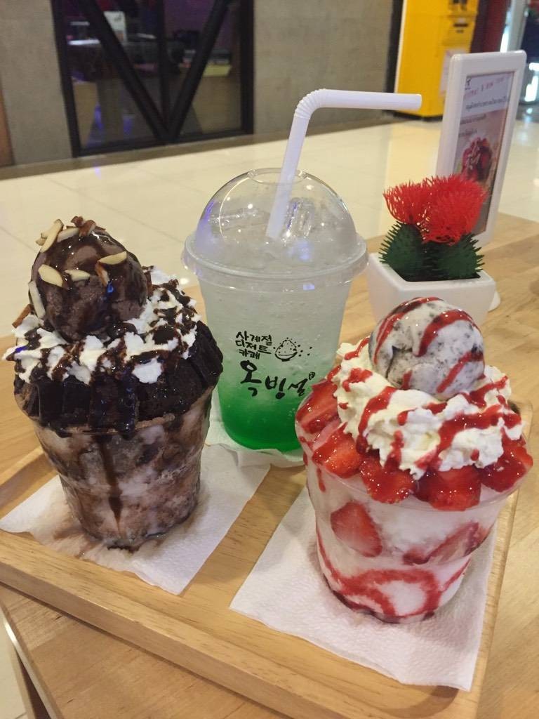 รีวิว Ok Bing Sul Central world - ไอศกรีมเกล็ดหิมะอร่อยนุ่มละเอียดดี มี ...