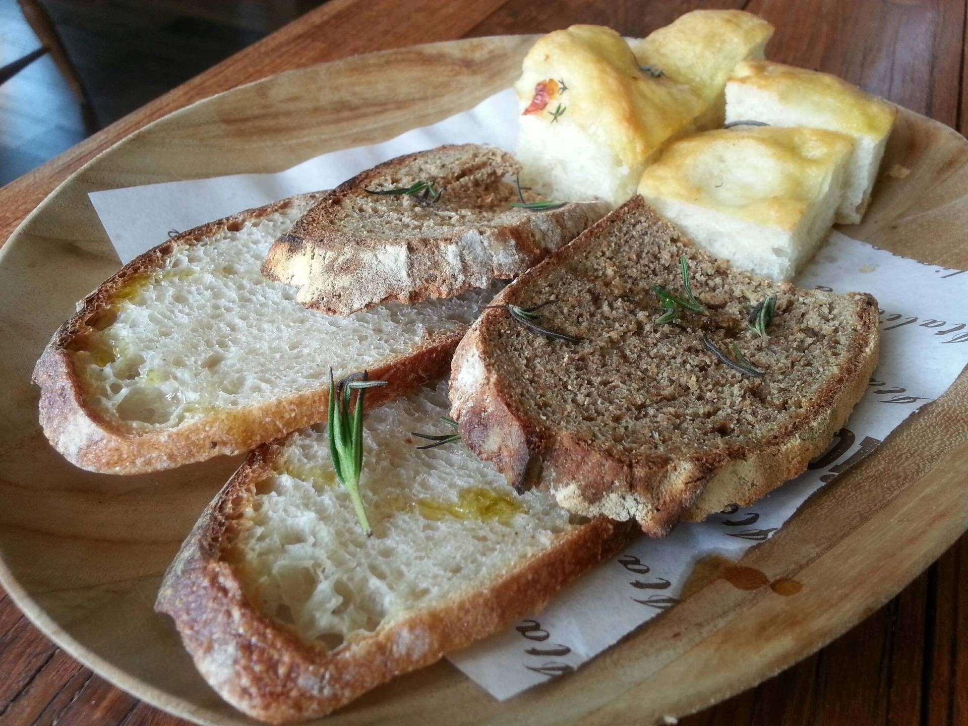 Complimentary Bread ร้าน Attico at Radisson Blu Plaza Bangkok