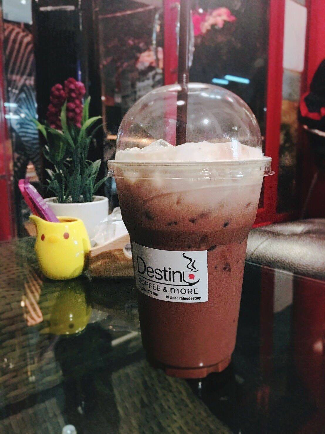 รีวิว Destiny Coffee&more - โกโก้เย็น ฟองนม