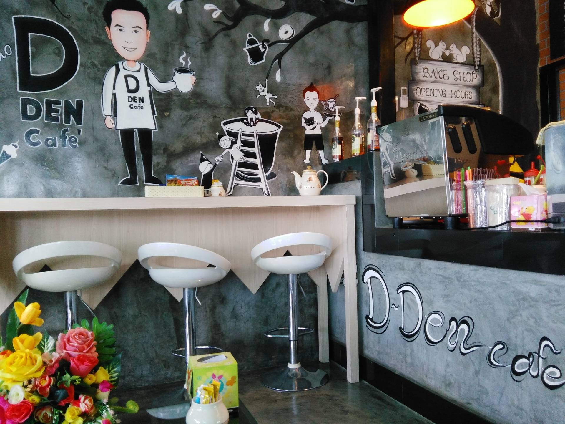 รีวิว D Den Cafe - ร้านกาแฟ ในร้านส้มตำ