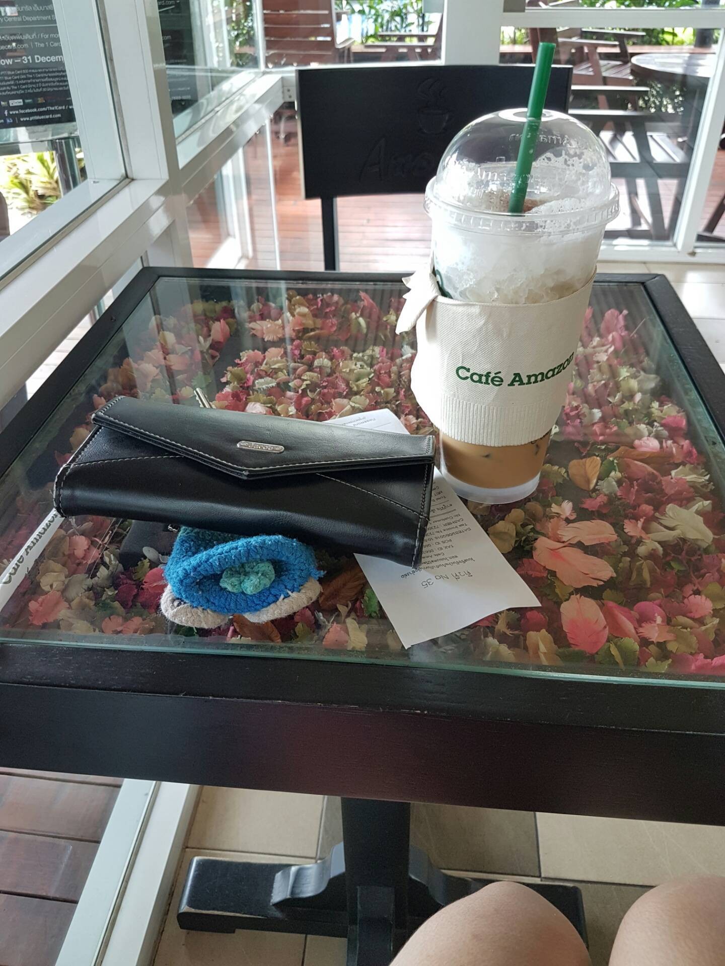 รีวิว Café Amazon - DD3165 ปตท.หจก.อัฐกรปิยปิโตรเลียม - ร้านกาแฟนกแก้ว