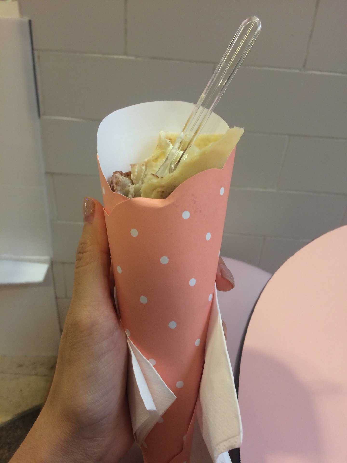 เครปครีมสดบานาน่านูเทล่า ร้าน Harajuku Cafe Crape เซ็นทรัลลาดพร้าว