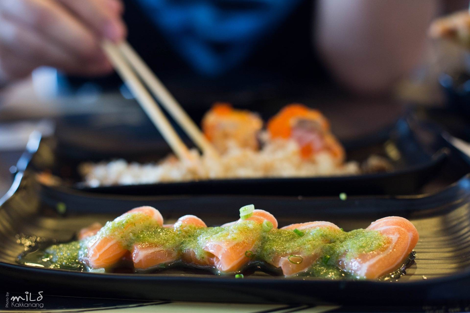 Salmon Zab ร้าน Kouen Sushi Bar แอมปาร์ค จุฬา - Wongnai