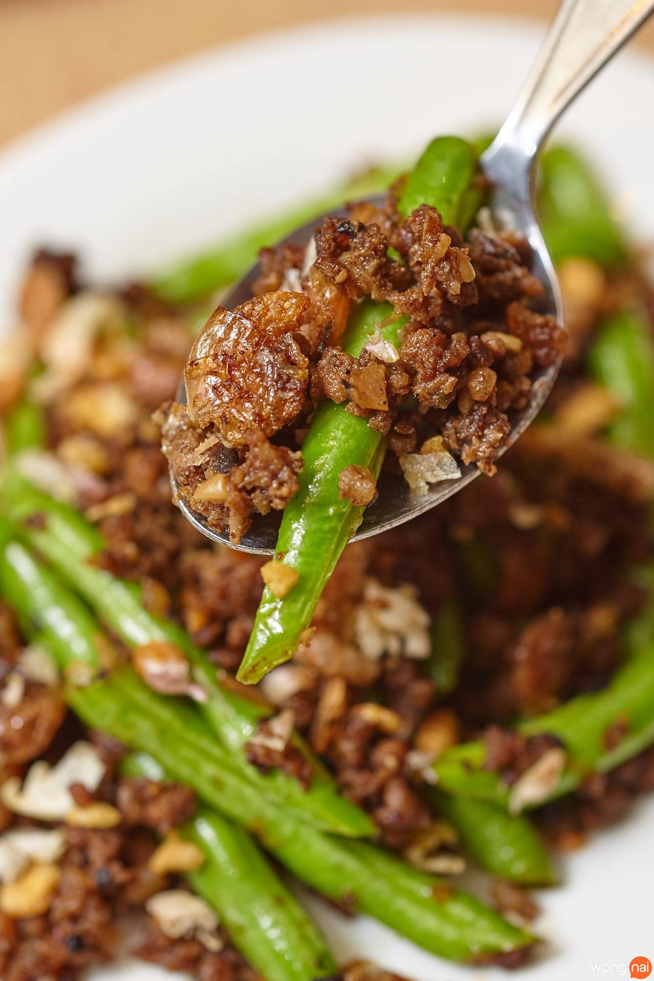 ถั่วแขกผัดหนำเลี๊ยบ ร้าน แสนยอด WOK พระราม 3