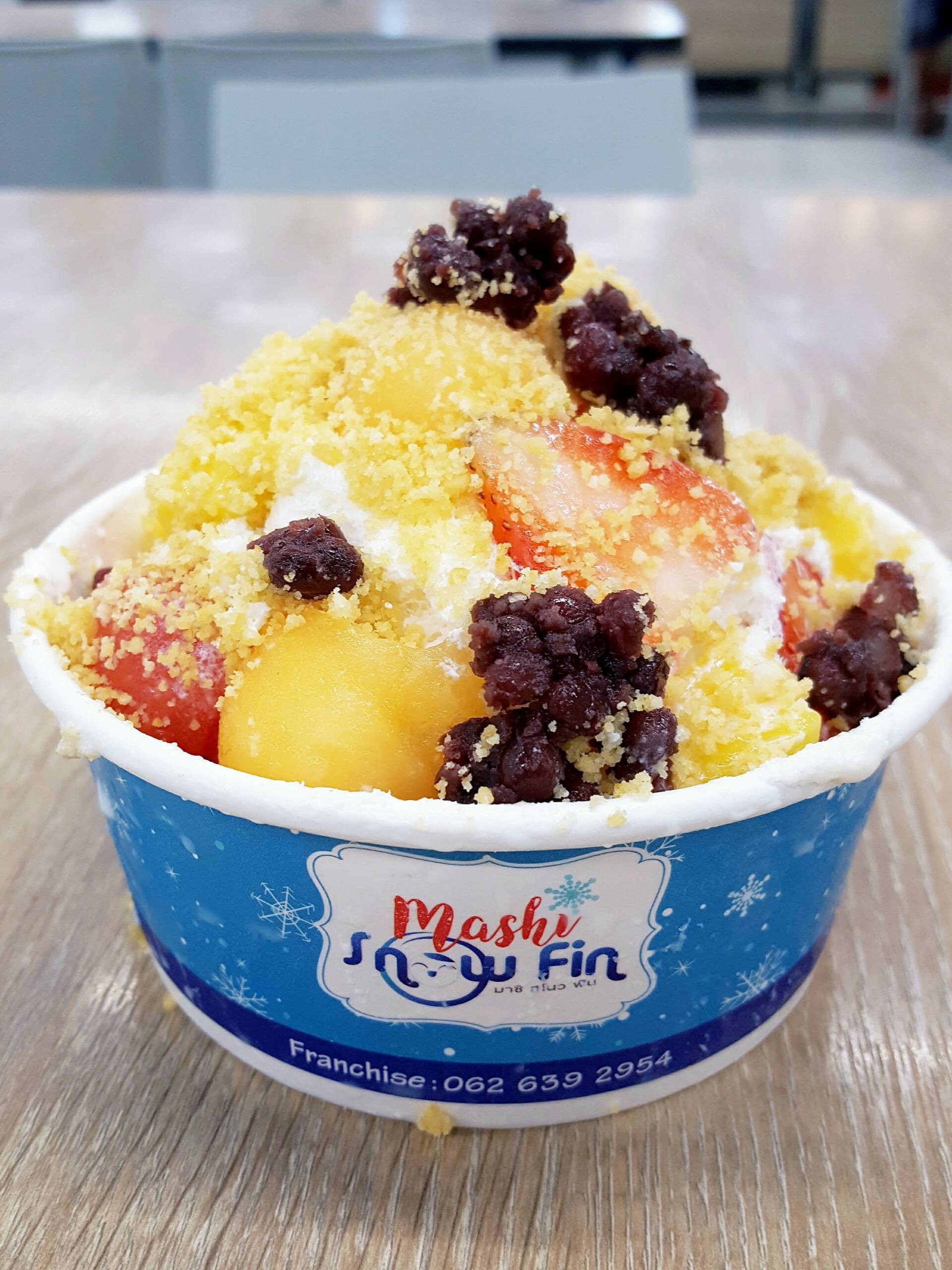 รีวิว Mashi Snow Fin - อร่อยฟินกับน้ำแข็งไสคุณภาพราคาย่อมเยาที่ Mashi ...