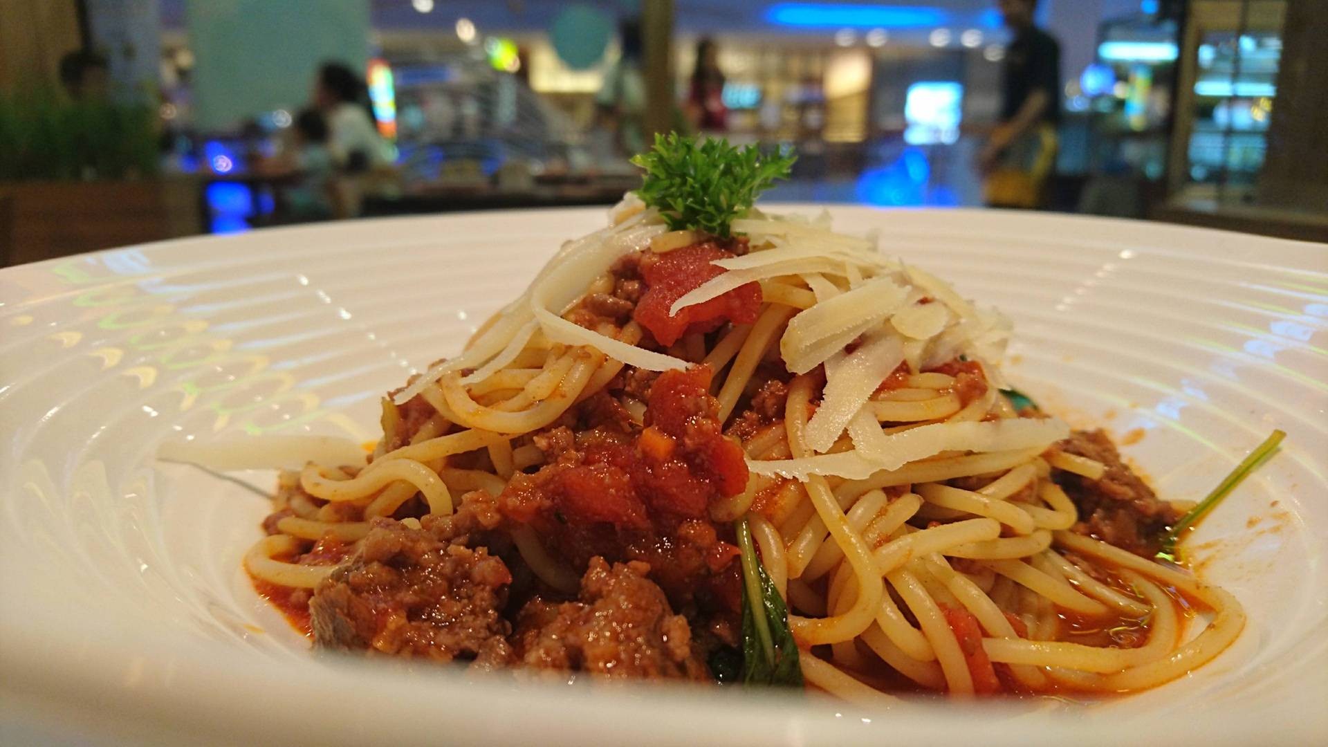 Spaghetti Bolognese sauce ร้าน Spaghetti Factory Central Plaza Grand Rama 9