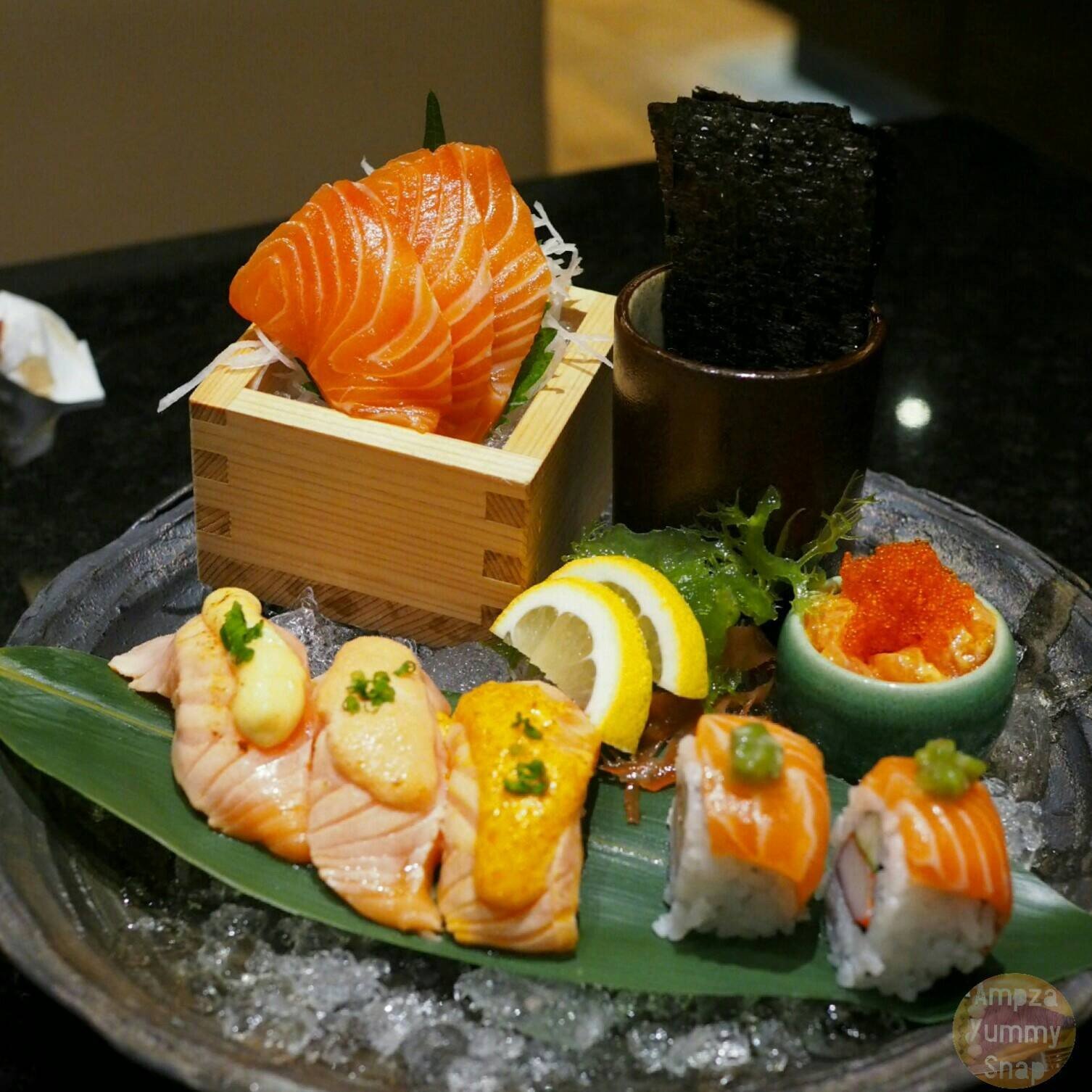 รีวิว Sen-ryo Sushi ทองหล่อ - Mixed Salmon set แบบคุ้มๆ