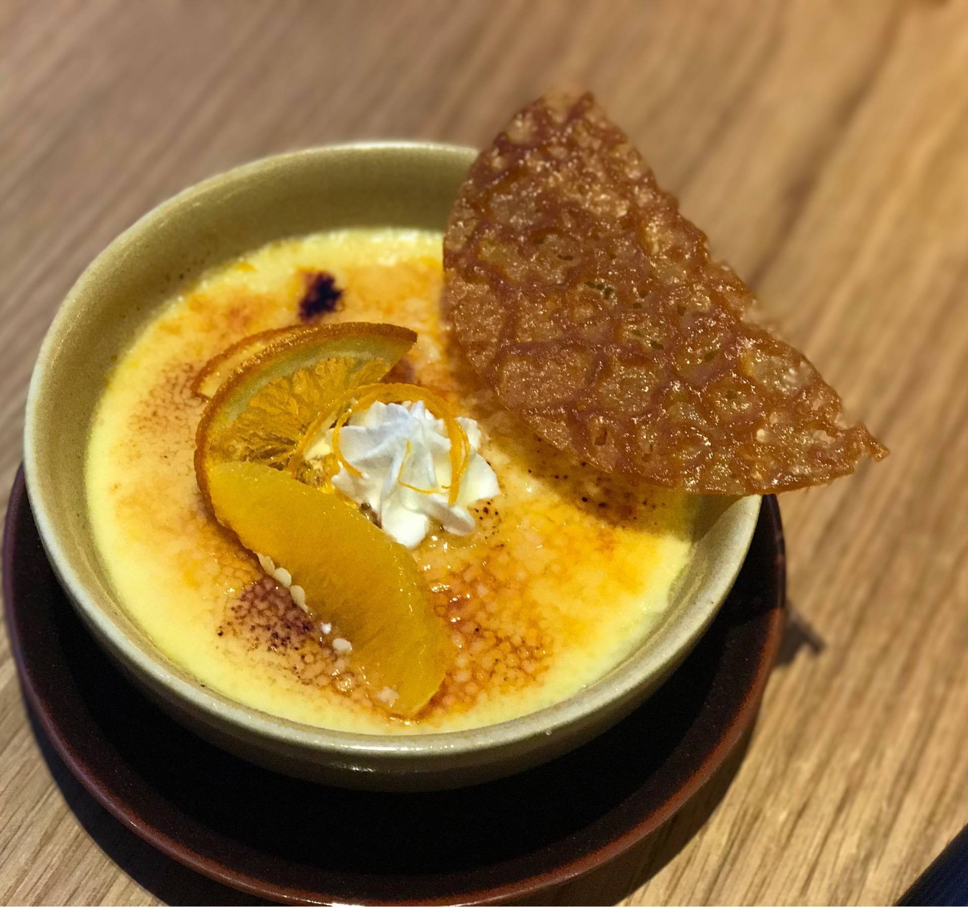 Crema catalana, burnt orange custard ร้าน Rico Central Embassy