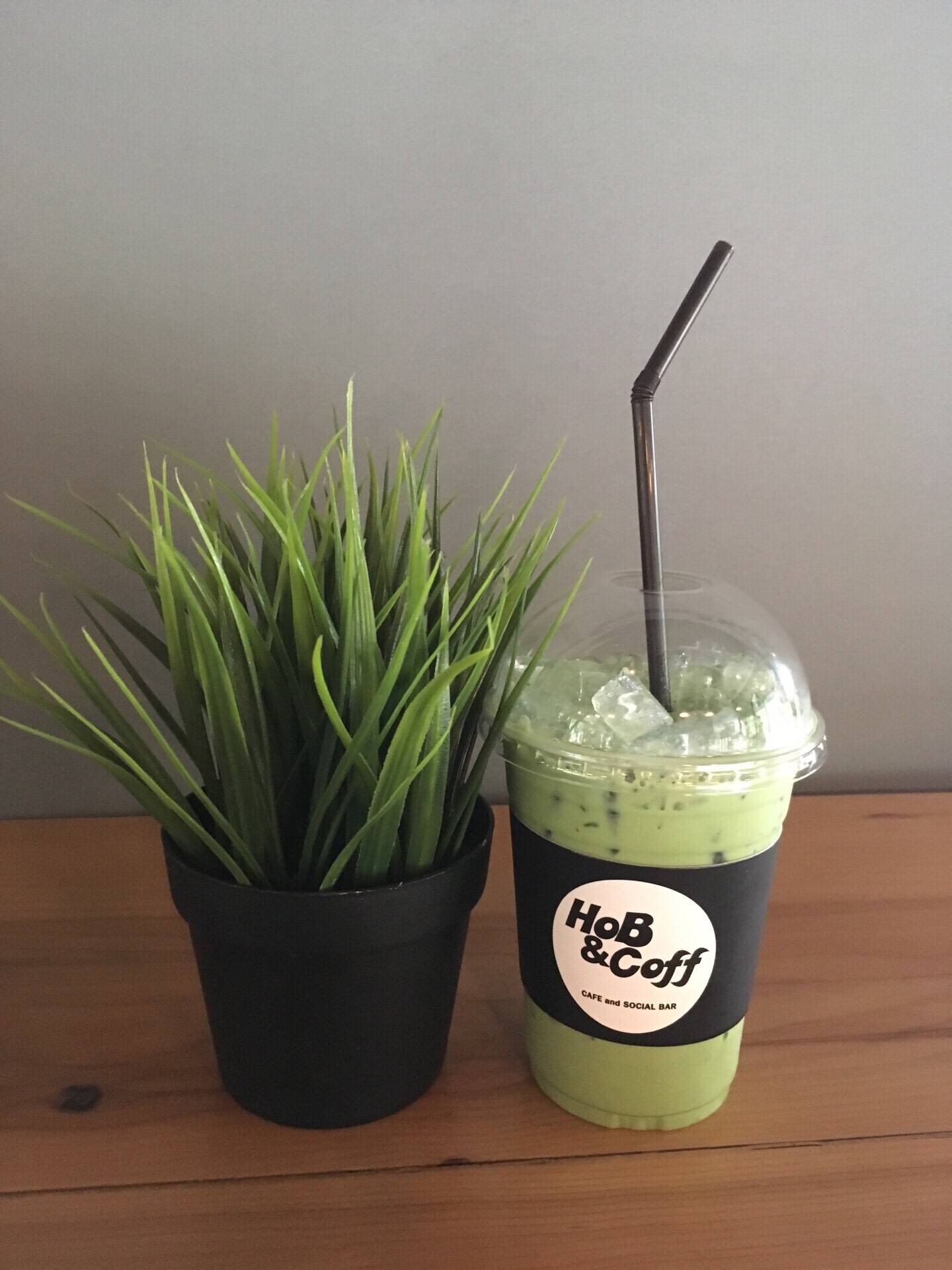 รีวิว Hob & Coff - วันนี้ชิม...ice toffe nut latte กับ ice matcha latte ...