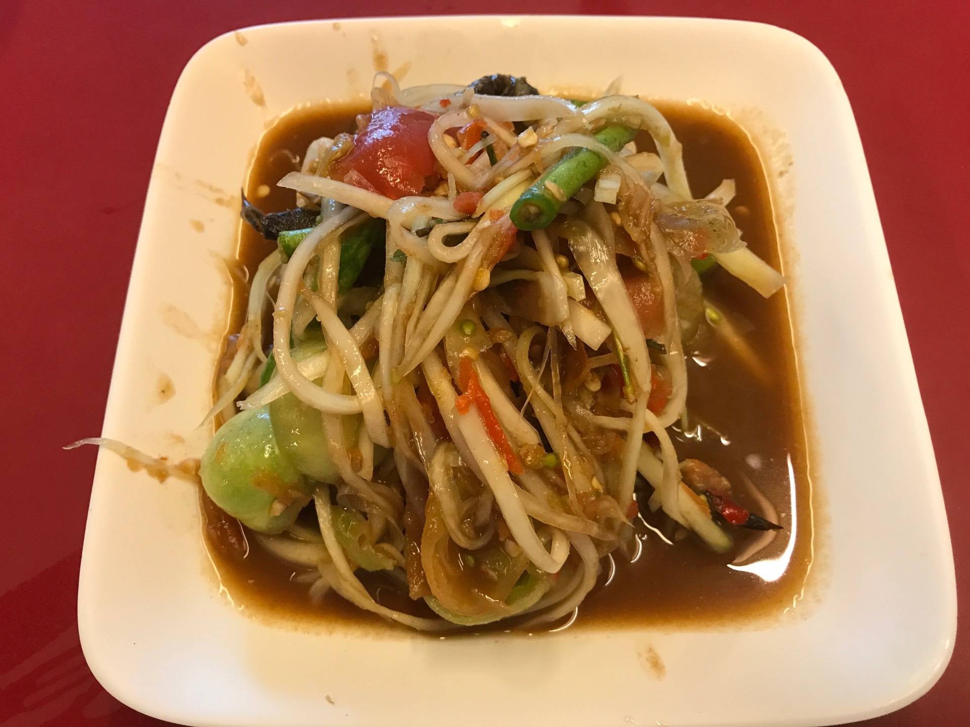 รีวิว ส้มตำนัว Siam Square Soi 5 - ติดใจผัดขนมจีน ทานกับไก่ทอด เข้ากัน ...