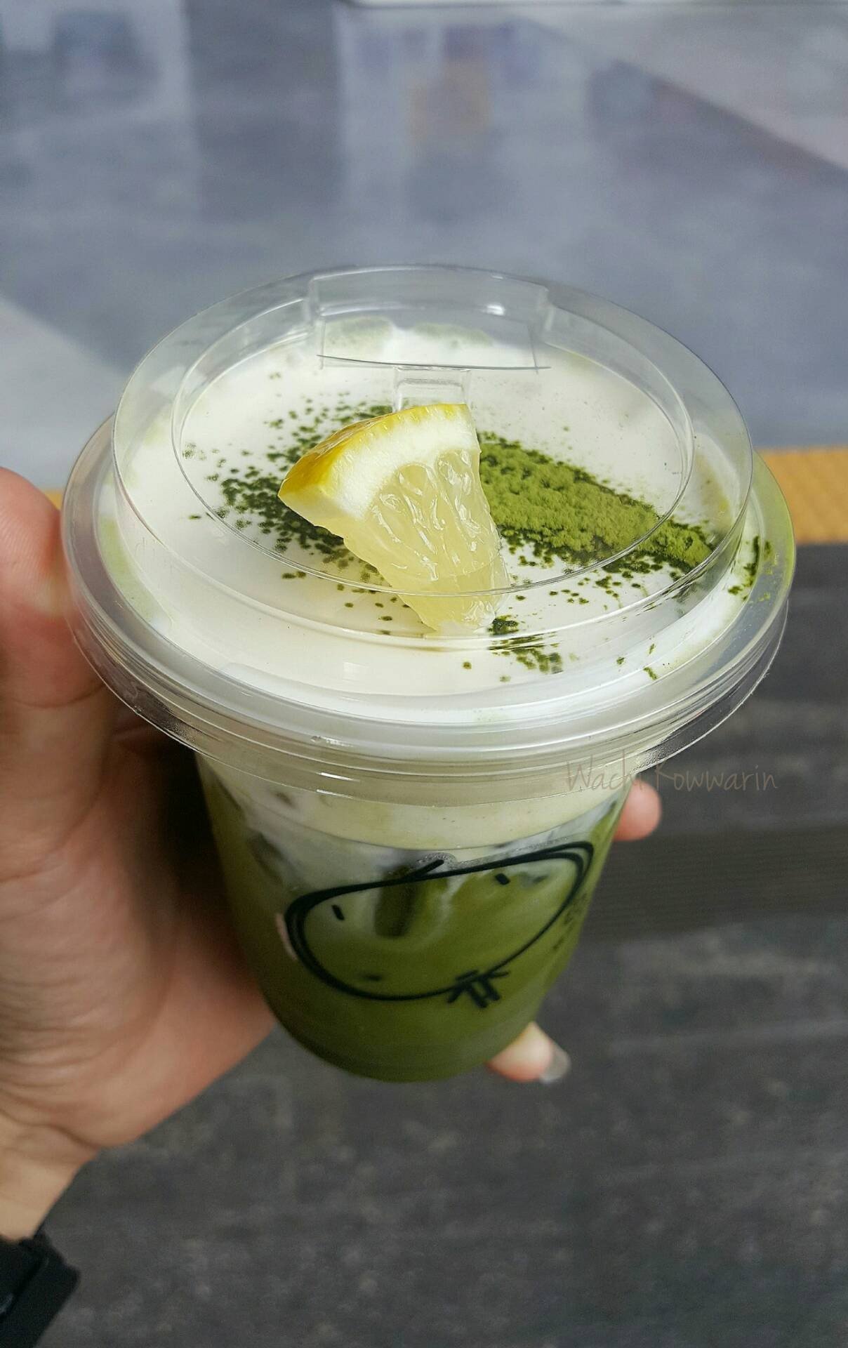 Matcha Cheese Tea • มุมบน ร้าน Kamu Tea Siam Square One