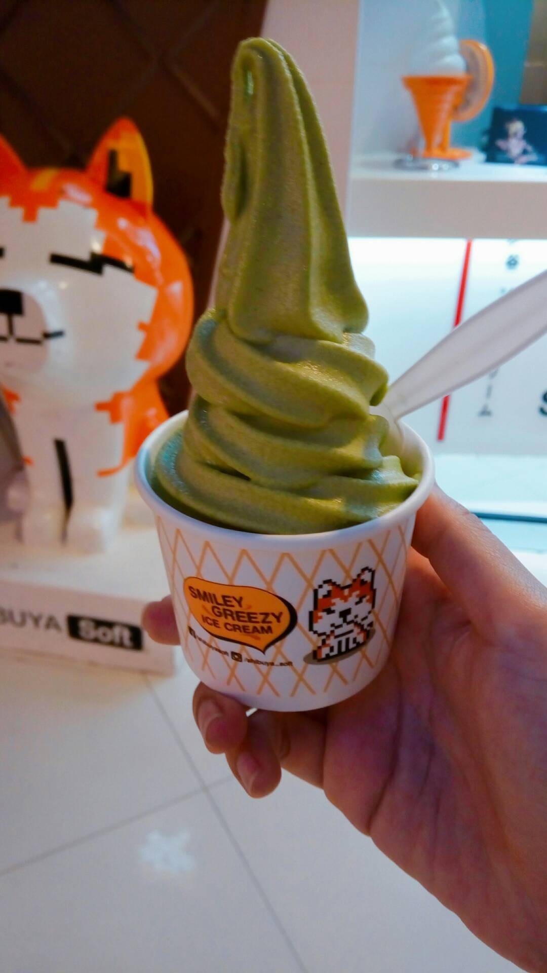 รีวิว Shibuya Soft มาบุญครอง - softcream ชาเขียวเข้มข้น ไม่หวานมาก
