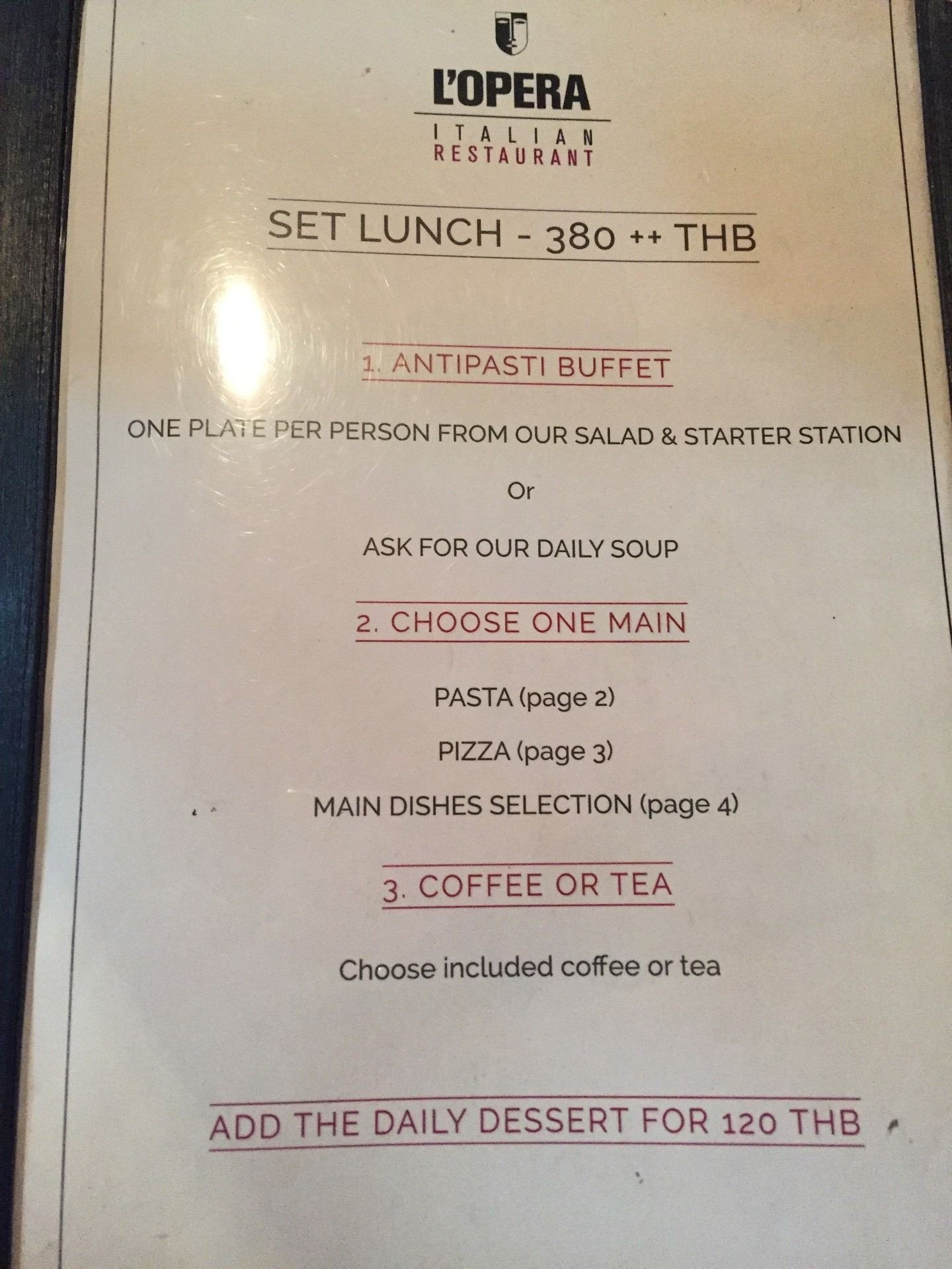 รีวิว L'Opera Italian Restaurant - lunch Set ราคางาม 380++