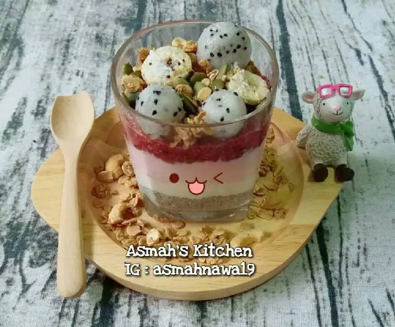 สูตร Pinky Chia Pudding Yogurt Parfait พร้อมวิธีทำโดย Asmah's Kitchen ...