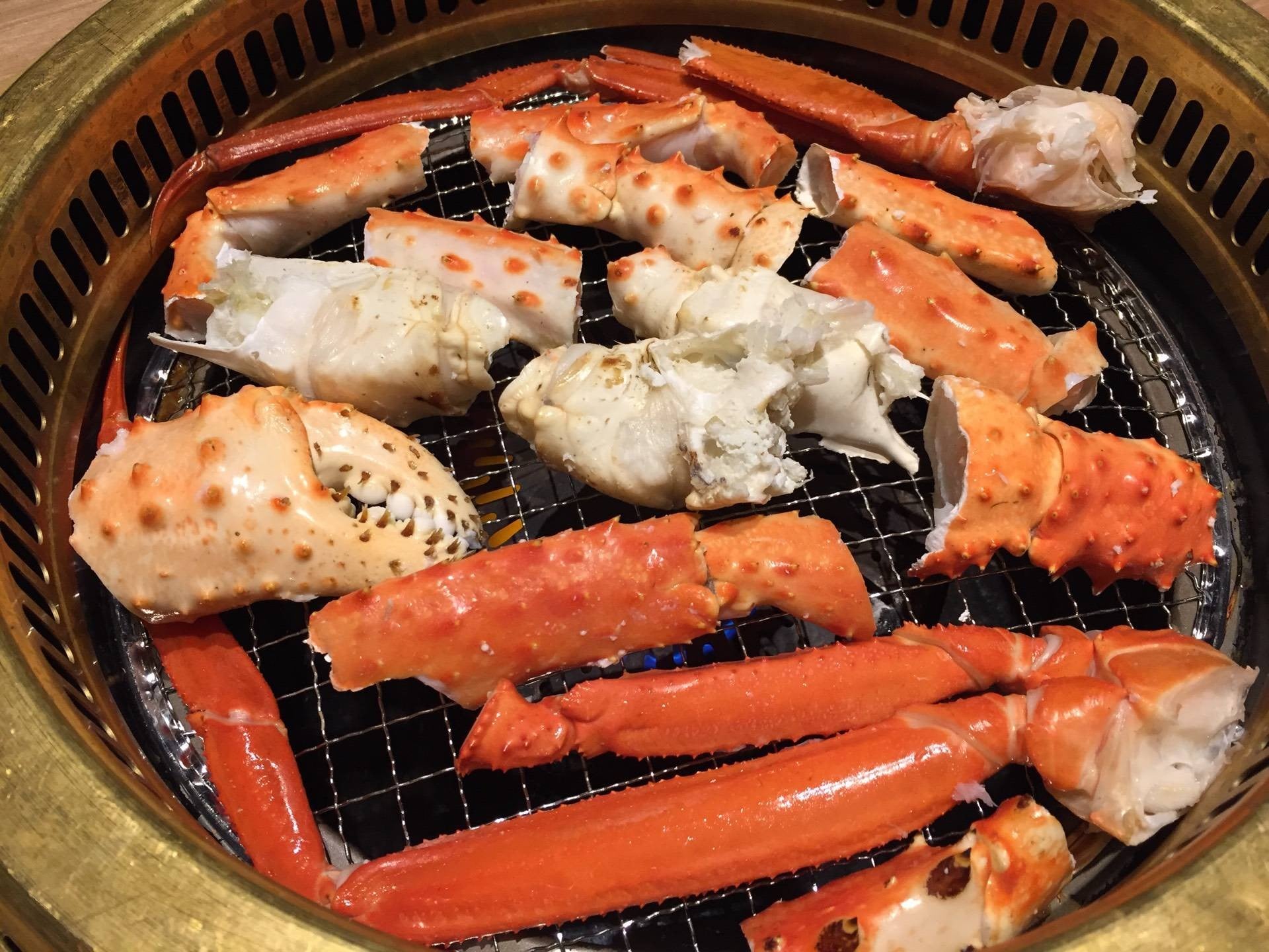 ปู 3 อย่าง ร้าน Japanese buffet Dining Den Susukino