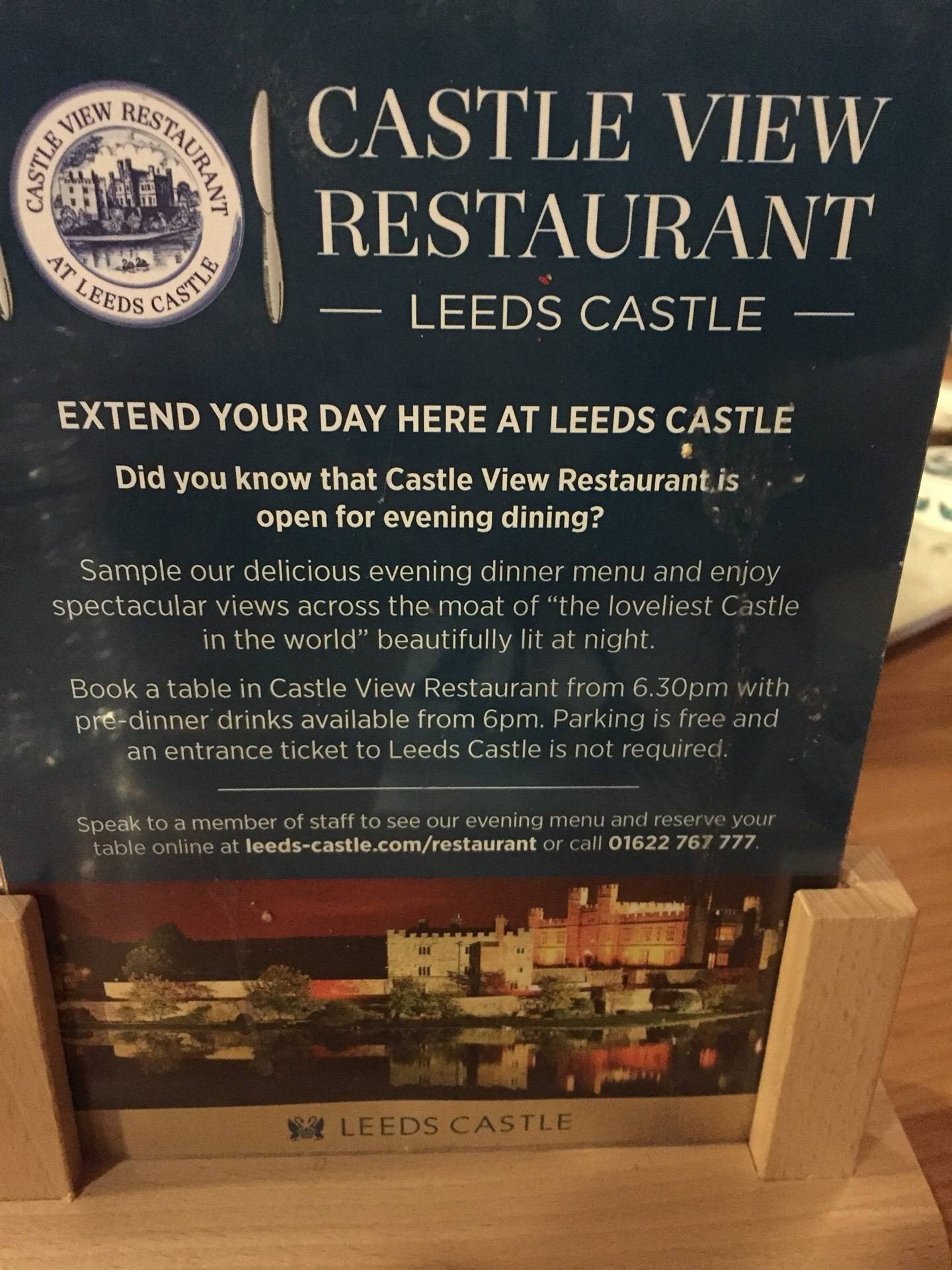 รีวิว Castle view restaurant LEEDS CASTLE - ร้านอาหาร ของปราสาทสวยๆ ...