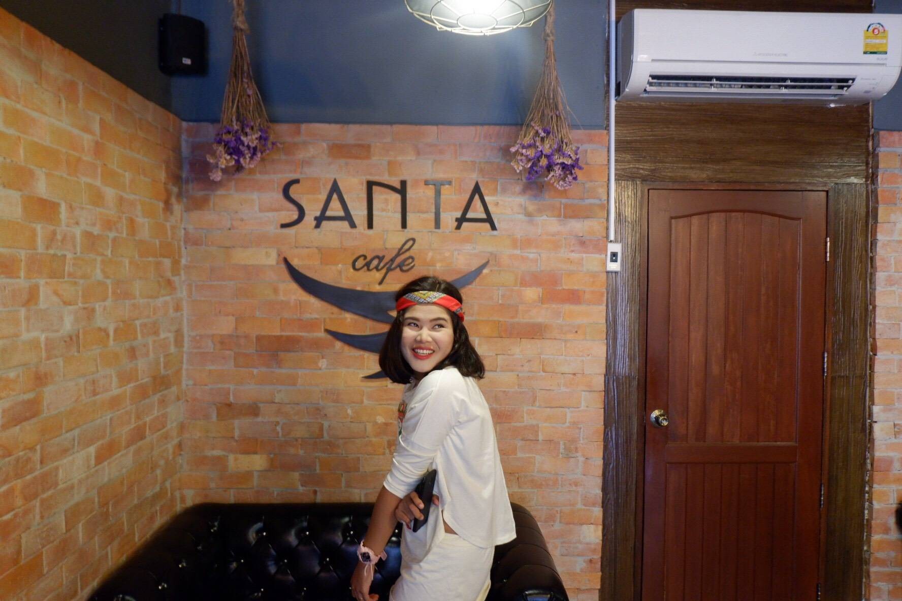 รีวิว santa cafe กาญจนบุรี - Cafe เล็กๆ น่ารัก ชาเย็นอร่อย