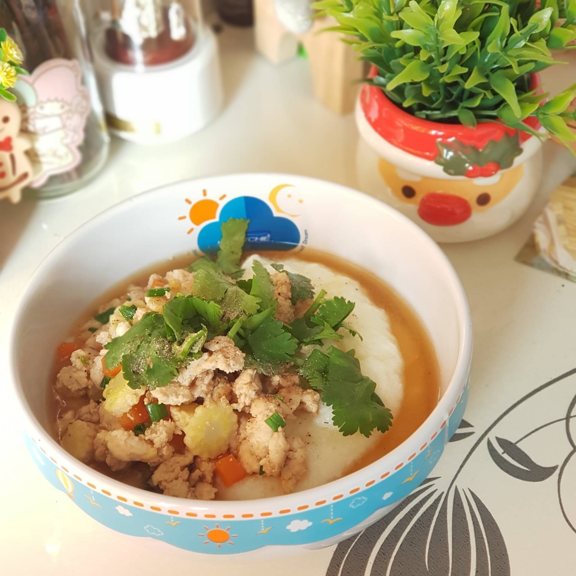 สูตร โจ๊กไข่ขาวอกไก่สับ พร้อมวิธีทำโดย Aun Teekakul - Wongnai Cooking