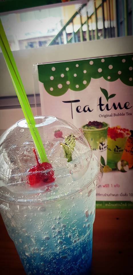 รีวิว Tea time Original Bubble Tea ซอย มหาดไทย 65 - บลูเลมอนโซดา ของมัน ...