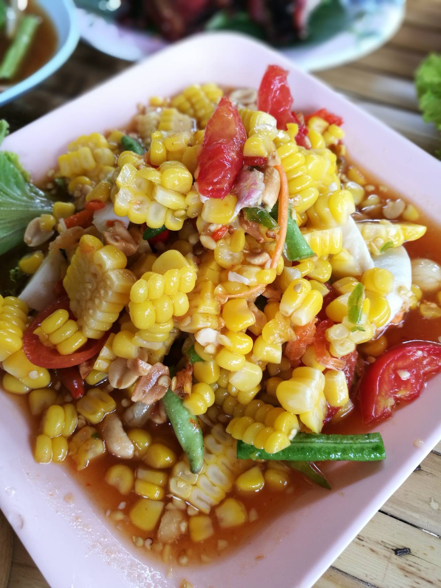 ตำข้าวโพด ร้าน หนองคายตำแตง