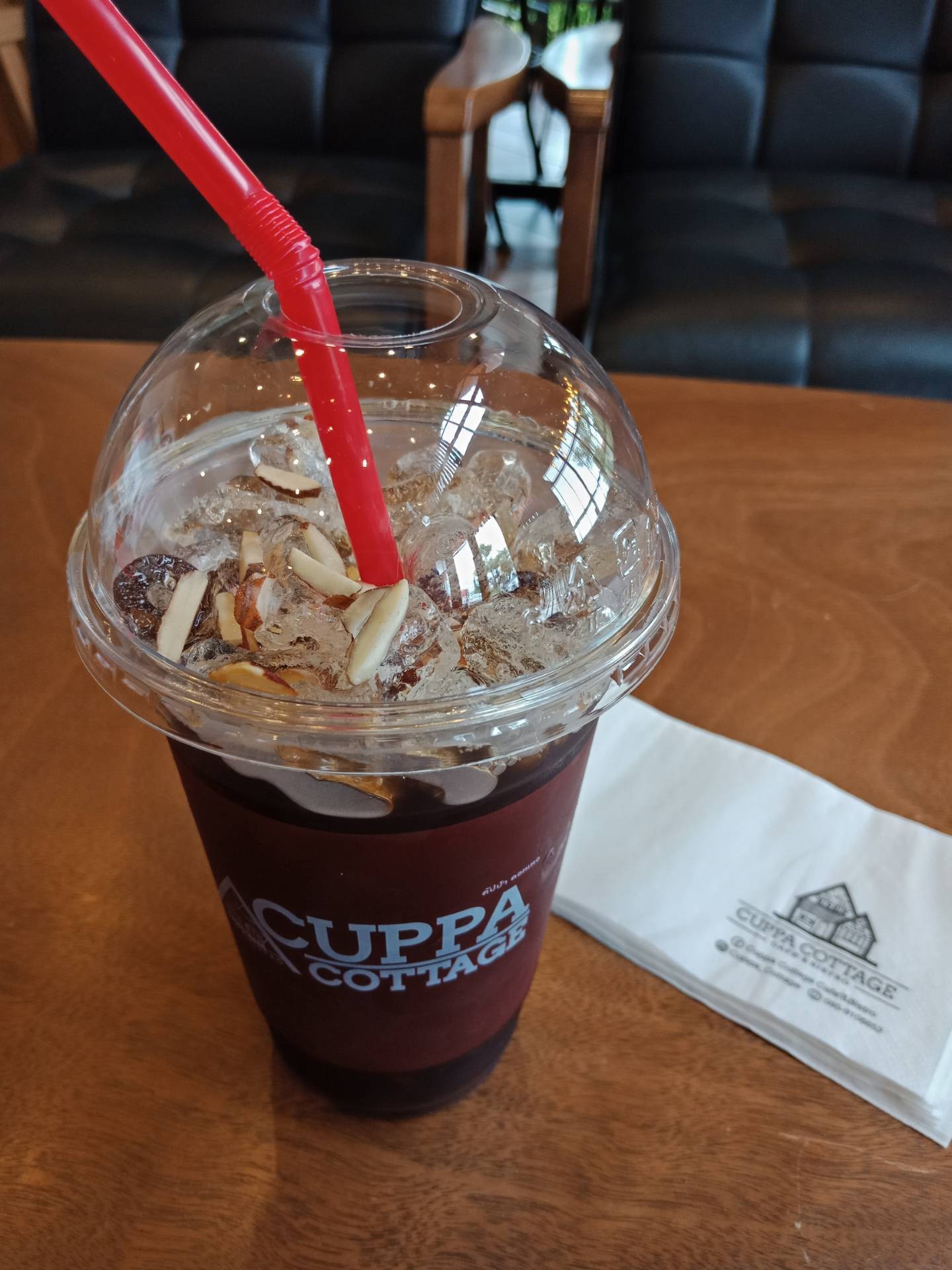 Almond Americano ร้าน Cuppa Cottage สาขา2 ปั๊มShell ท่าโรงช้าง