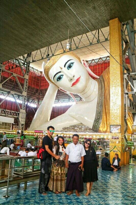 รีวิว วัดพระพุทธไสยาสน์เจาทัตยี (Chauk Htat Gyi) พระตาหวาน Myanmar ...