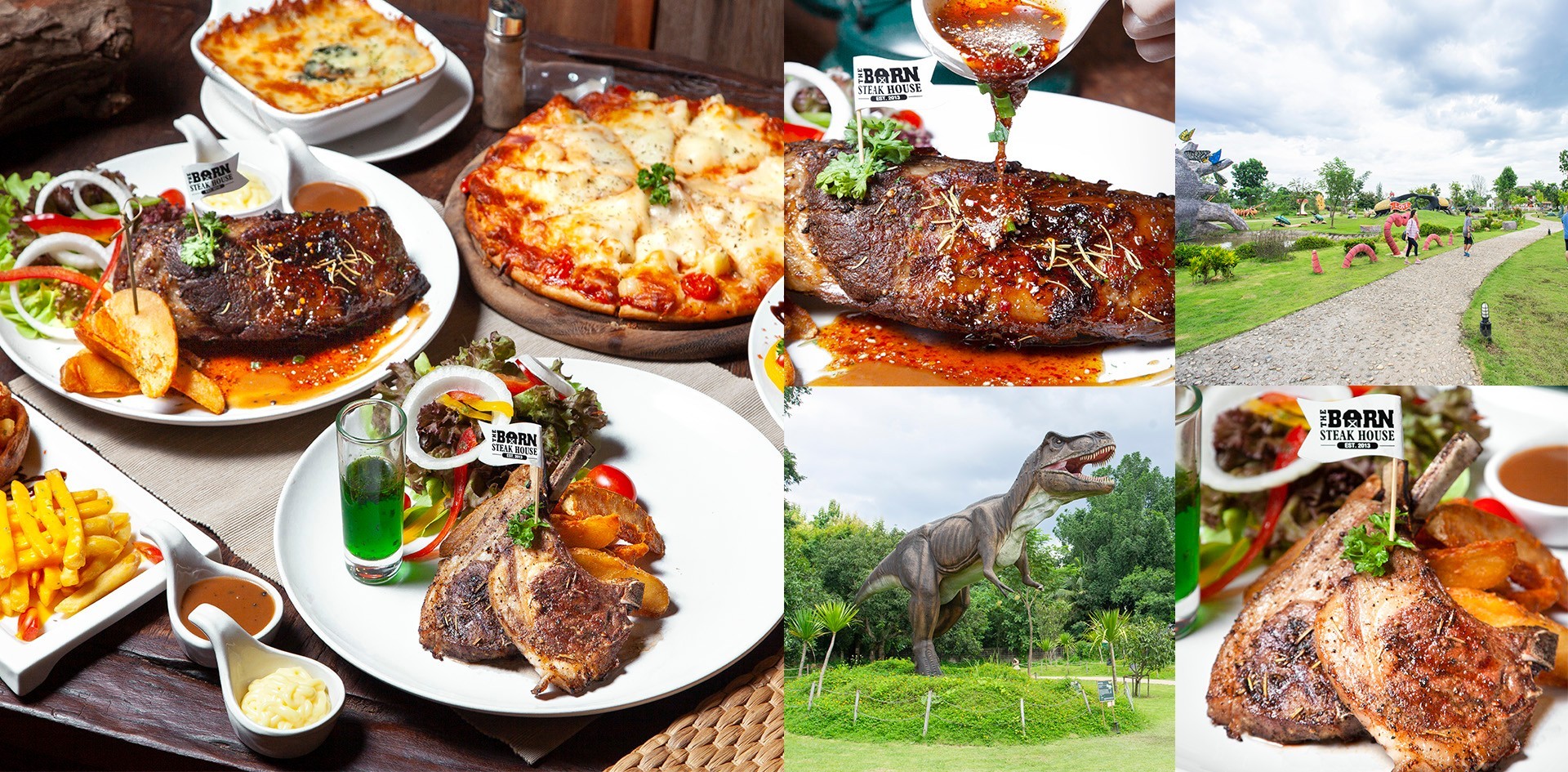 กินสเต๊กกลางฝูงไดโนเสาร์ ที่ The Barn Steak House เชียงใหม่