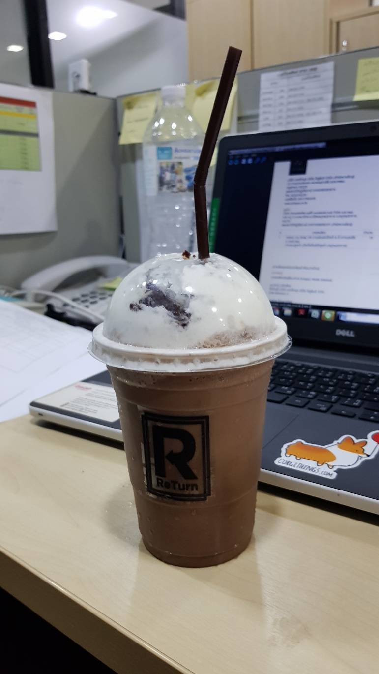 รีวิว Return Coffee ลาซาล - โกโก้ บราวนี่อร่อยมากค่ะ