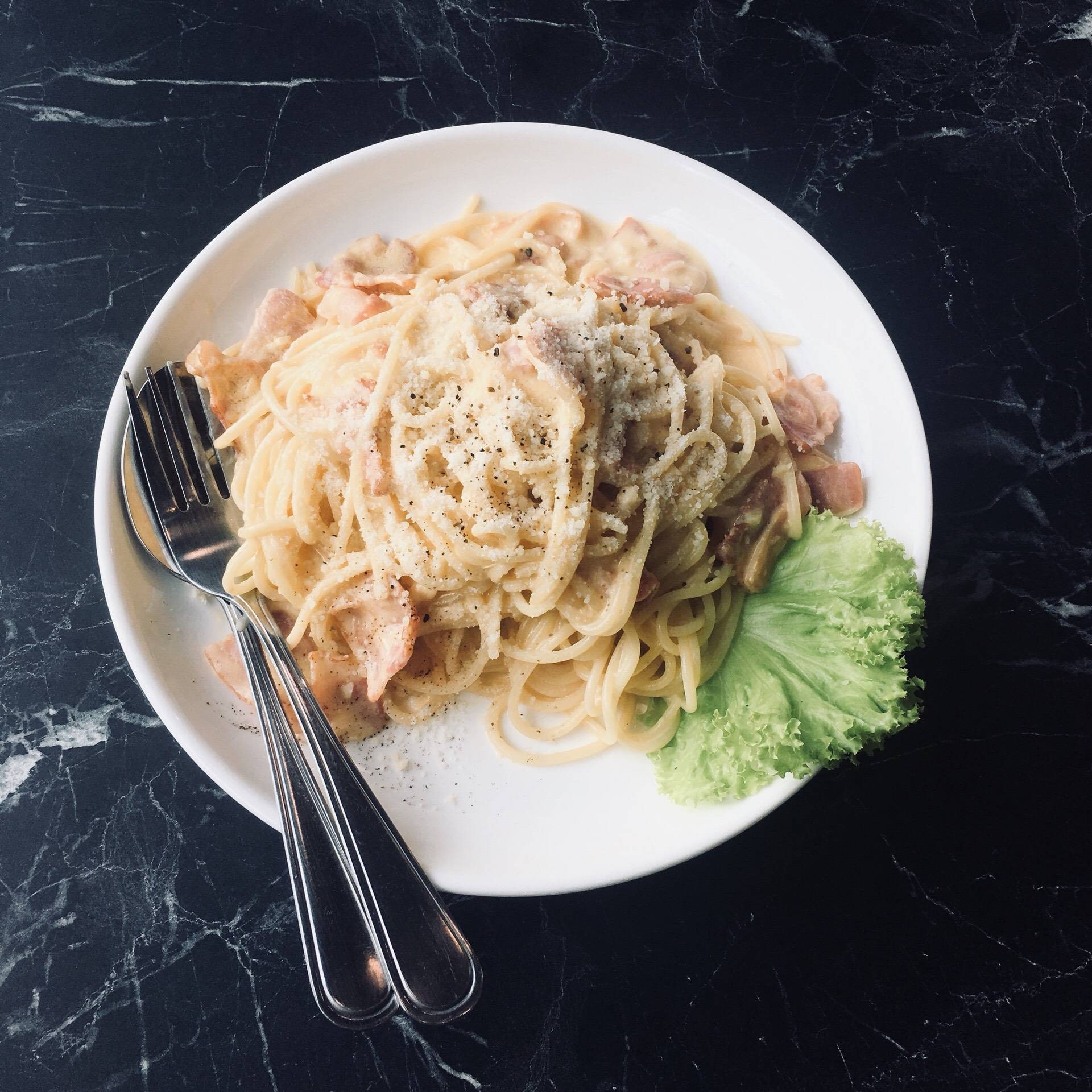 รีวิว The Entrance Cafe & Restaurant - สปาเก็ทตี้คาร์โบนาร่าอร่อยมากเลย ...