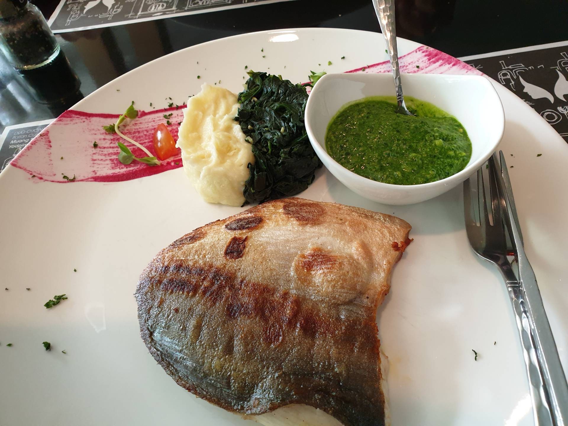 สเต็กปลาจาระเม็ดทอง ร้าน Duo Cucina (Authentic Italian🇮🇹) สาขาริม ...