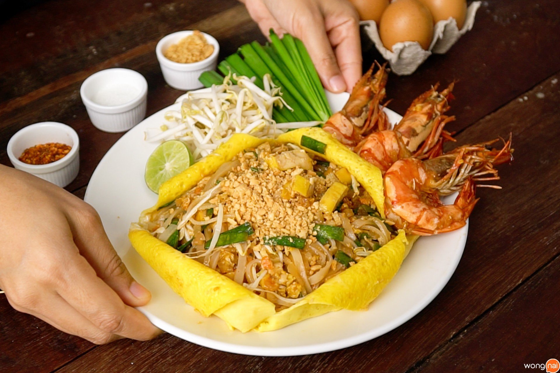 Easy authentic Pad Thai with egg wrap recipe!