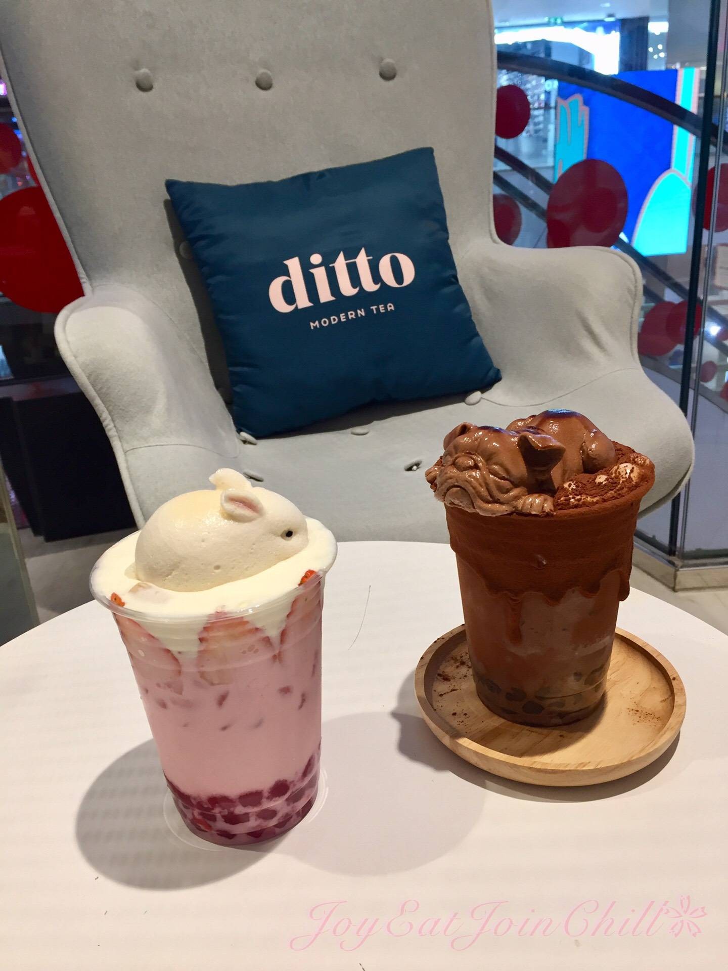 รีวิว Ditto Modern Tea centralwOrld - มาลองเครื่องดื่มน้องหมาและน้องกระต่าย
